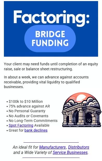Bridge Funding – Quick Cash Against Accounts Receivable